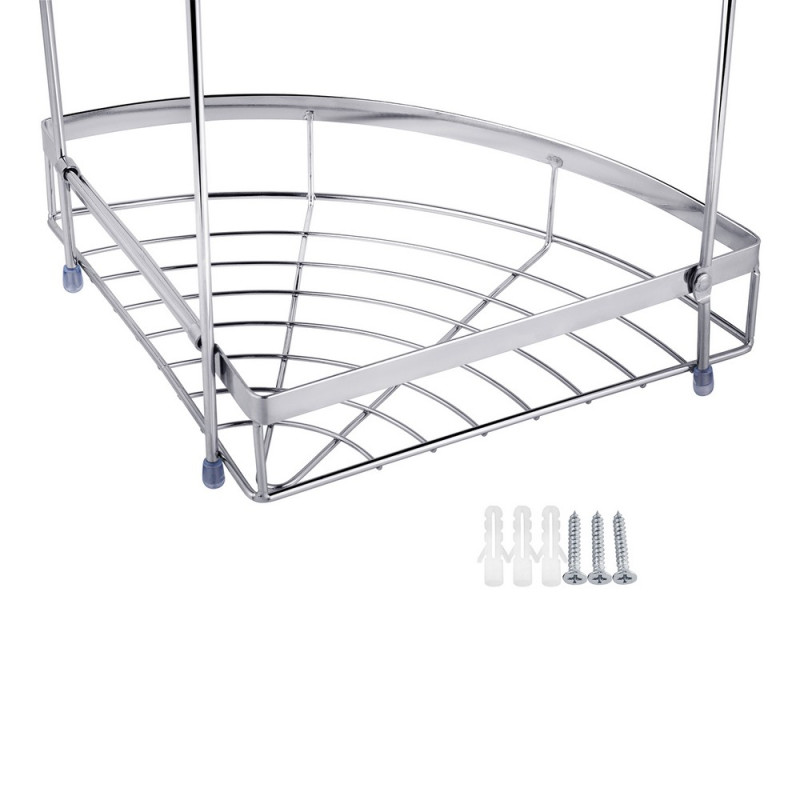 Полочка для ванной Kroner KRM Rizze-ACC329-3 угловая металл хром CV022914 Металл/хром купить ...